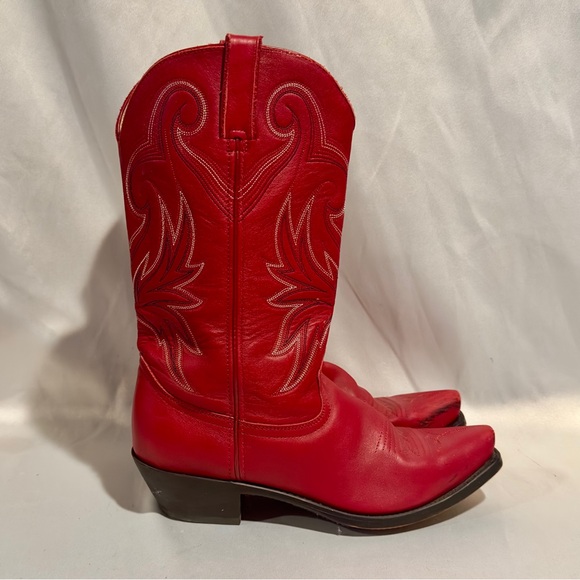 Durango | Shoes | Vintage Womens Red Leather Cowboy Boots Western ...